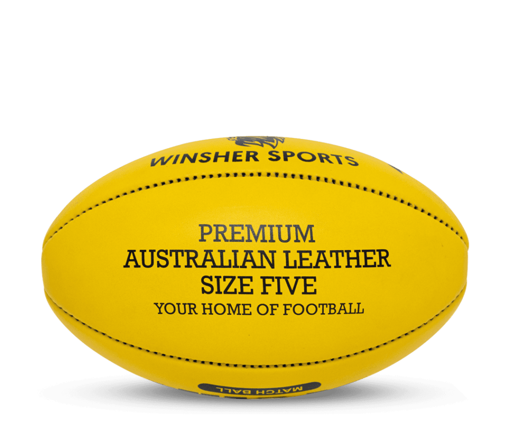 Winsher Storm Australian Leather Match Football – Winsher Sports